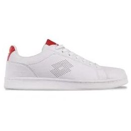 Sneaker Lotto, Damen, Gr. 40, rot (wei&szlig;, rot), Synthetik, clean, Schuhe Sneaker, - in sportivem Retro Tennis Design