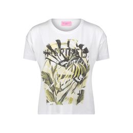 T-Shirt Betty Barclay "Basic Shirt mit Aufdruck", Damen, Gr. 46, bunt (patch wei&szlig;, gr&uuml;n), Obermaterial: 92% Baumwolle CO. 8% Elasthan EL., Shirts T-Shirt