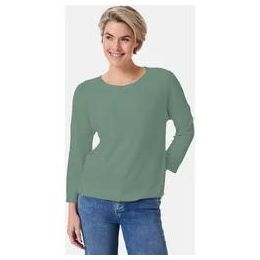 Sweatshirt STOOKER WOMEN "STCLEA Sweatshirt 3/4-Arm", Damen, Gr. 40/42, feldspar gr&uuml;n, Sweatware, 46% Viskose, 30% Polyester, 24% Polyamid, regular fit, Rundhals, Sweatshirts Sweatshirt, Regular Fit Sweatshirt f&uuml;r Damen
