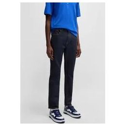 HUGO BOSS Slim-fit-Jeans HUGO BLUE "Ash", Herren, Gr. 33, L&auml;nge 36, blau (dunkelblau401), Denim/Jeans, Obermaterial: 99% Baumwolle, 1% Elasthan, unifarben, slim fit lang, Jeans Slim-fit-Jeans, mit Stone-washed-Finish