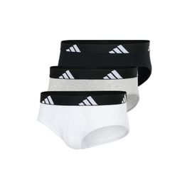 Slip adidas originals "Slip 3er Pack", Herren, Gr. XXL, bunt (schwarz, wei&szlig;, grau), Obermaterial: 95% Baumwolle CO. 5% Elasthan EL., Unterhosen Slip