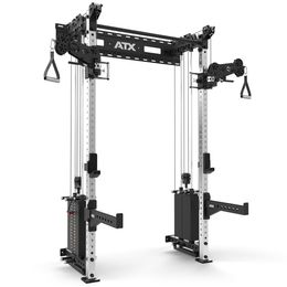 ATX Half Rack - Zugstation mit 2 x 90 kg Steckgewichten - Wandbefestigung
