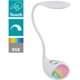 Eglo Tischleuchte "CABADO 1 Tischlampe, Kunststoff, Schreibtischlampe, B&uuml;rolampe, Lampe", bunt (wei&szlig;, bunt), 2, H: 49cm, 1 Stk., Leuchten, Tischleuchte, L14 x B11 x H49 cm, wei&szlig;, 2,4W;0,3W inkl., Tischleuchte