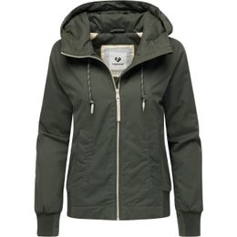 Outdoorjacke Ragwear "Outdoorjacke Lumie YOUMODO", Damen, Gr. S, gr&uuml;n (schwarz olive), Obermaterial: 65% Polyester PES. 35% Baumwolle CO. Obermaterial: Futter: 100% Polyester PES. 100% Polyester PES., Jacken Outdoorjacke