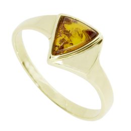 Fingerring OSTSEE-SCHMUCK "- Malou - Gold 333/000 - Bernstein" Gr. 52, gold (gold 333, goldfarben, gelb), Fingerringe, Damen, 52, Fingerring
