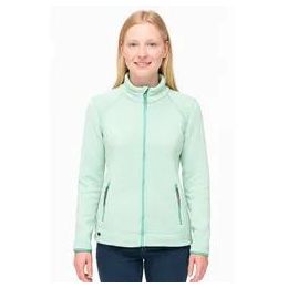 Strickfleecejacke DEPROC ACTIVE "KIRKVALE X WOMEN", Damen, Gr. 40/42 (M), blau (t&uuml;rkis), 100% Polyester, bequem, gerader Abschluss mit Gummizug, Jacken, auch in Gro&szlig;en Gr&ouml;&szlig;en erh&auml;ltlich