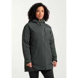Daunenjacke Jack Wolfskin "ICECAPE 2L DOWN INS JKT W RDS", Damen, Gr. S (36), gr&uuml;n (slategr&uuml;n), Obermaterial: 100% Polyester. F&uuml;llung: 90% Entendaune, 10% sonstige Fasern, Jacken Daunenjacke