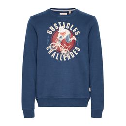 Rundhalspullover Blend "Rundhalspullover BHSweatshirt", Herren, Gr. S, blau (marineblaus), Obermaterial: 60% Baumwolle CO. 40% Polyester PES., Pullover Rundhalspullover