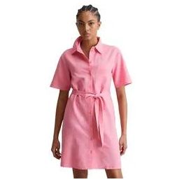 Marc O'Polo Hemdblusenkleid MARC O'POLO DENIM "aus Leinen-Baumwolle-Mix", Damen, Gr. M, Normalgr&ouml;&szlig;en, soft pink, Obermaterial: 53% Leinen, 47% Baumwolle, unifarben, relaxed fit knielang, normaler Saum, Kleider