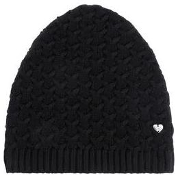 Strickm&uuml;tze bonprix, Damen, schwarz, Obermaterial: 40% Viskose, 30% Polyamid, 25% Polyester, 5% Kaschmir, M&uuml;tzen Strickm&uuml;tze, aus Viskose, Polyamid, Polyester und Kaschmir, klassischer Stil