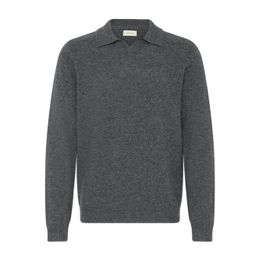 Longsleeve Blend "Strickpullover BHBRANKO", Herren, Gr. XL, grau (iron gate melange), Obermaterial: 60% Wolle mw. 40% Nylon NY., Shirts Longsleeve