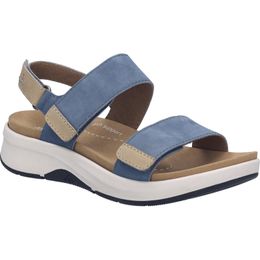 Sandale Josef Seibel "Estelle 04, slate blue-kombi", Damen, Gr. 42, blau (slate blau, kombi), Obermaterial: 100% Rindsleder Leather cow., Schuhe Sandale