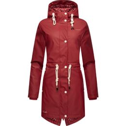 Regenjacke Navahoo "Regenjacke Flower of Ocean", Damen, Gr. S, rot (blood rot), Obermaterial: 70% Polyester PES. 30% Polyurethan PU. Obermaterial: Futter: 100% Polyester PES. 100% Polyester PES., Jacken Regenjacke
