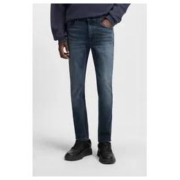 HUGO BOSS Slim-fit-Jeans HUGO BLUE "Zane", Herren, Gr. 35, L&auml;nge 34, dunkelblau406, Denim/Jeans, Obermaterial: 99% Baumwolle, 1% Elasthan, unifarben, slim fit lang, Jeans Slim-fit-Jeans, extra slim fit
