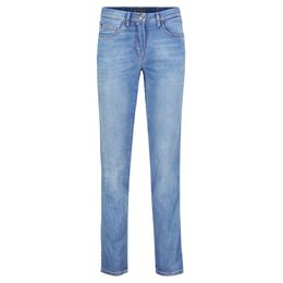 Stretch-Hose Betty Barclay "Stretch-Hose mit elastischem Bund", Damen, Gr. 34, EURO, blau (light blau denim), Obermaterial: 81% Baumwolle CO. 17% Polyester PES. 2% Elasthan EL., Hosen Stretch-Hose