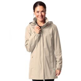 Regenjacke Vaude "WOMEN'S ESCAPE PARKA", Damen, Gr. 42, beige (linen), Obermaterial: 100% Polyester, Jacken Regenjacke, sportlicher Stil, wasser- und winddicht, atmungsaktiv