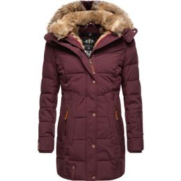 Wintermantel Marikoo "Wintermantel Lieblings Jacke", Damen, Gr. XXL, rot (wine), Obermaterial: 100% Polyester PES. Obermaterial: Futter: 100% Polyester PES. 100% Polyester PES., M&auml;ntel Wintermantel