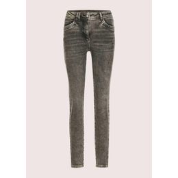 Madeleine Mode Regular-fit-Jeans MADELEINE "Jeans Schmale Jeans mit Used-Waschung", Damen, Gr. 48, N-Gr, grau, Obermaterial: 93% Baumwolle CO. 5% Polyester PES. 2% Elasthan EL., Jeans Regular-fit-Jeans