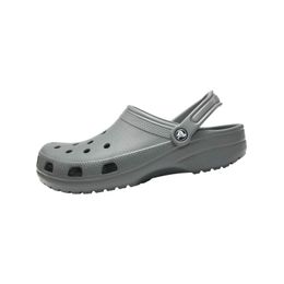 Clog Crocs "Classic", Damen, Gr. 45, grau (Crocs classic grau (slategrau)), Obermaterial: 100% Sonstiges Material (Ananasfaser) AM_PF ., Schuhe Clog