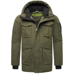 Winterjacke STONE HARBOUR "Winterjacke Edriik XX", Herren, Gr. XXL, gr&uuml;n (olive), Obermaterial: 55% Polyester PES. 45% Nylon NY. Obermaterial: Futter: 100% Polyester PES. 100% Polyester PES., Jacken Winterjacke