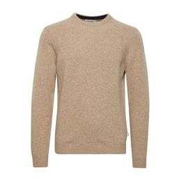 Strickfleece-Pullover Casual Friday "Strickpullover CFKarl", Herren, Gr. XL, silber (silber mink melange), Obermaterial: 80% Wolle WO. 20% Polyamid PA., Pullover Strickfleece-Pullover