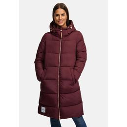 Winterjacke Marikoo "Marikoo Nomadiaa lange Damen Winterjacke N024", Damen, Gr. XL, rot (wine), Obermaterial: 100% Polyester PES., Jacken Winterjacke
