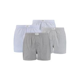 Levi's Webboxer LEVI'S "Web-Boxershorts 4er Pack", Herren, Gr. L, grau (grau, hellblau), Obermaterial: 100% Baumwolle CO., Unterhosen Webboxer