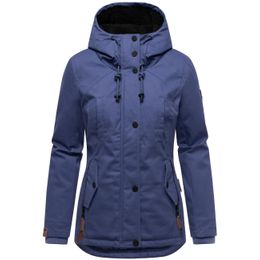 Winterjacke Marikoo "Winterjacke Bikoo", Damen, Gr. L, lila (blau violet with schwarz fur), Obermaterial: 100% Baumwolle CO. Obermaterial: Futter: 100% Polyester PES. 100% Polyester PES., Jacken Winterjacke