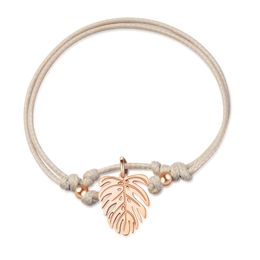 Armband AILORIA "Armband beige/silber JUNGLE", gold (ros&eacute;gold), Armb&auml;nder, Damen, Edelstahl, Armband