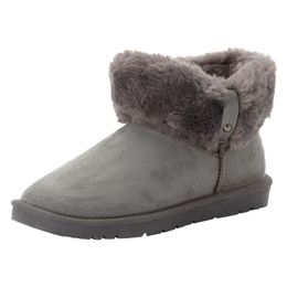 O`Neill Schlupfboots O'NEILL "JENNER WOMEN MID", M&auml;dchen, Gr. 38, grau (monument), Synthetik, Schuhe Schlupfboots, gef&uuml;tterte Winterboots, Snowboots, Winterschuhe, gef&uuml;ttert