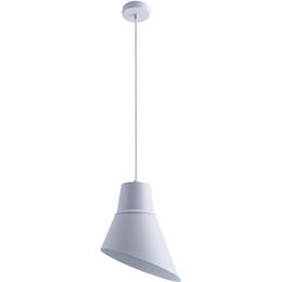 Paco Home Pendelleuchte "BODO", wei&szlig;, 1, &Oslash; 25,5cm H: 34cm, Leuchten, H&auml;ngelampe Esszimmer Esstischlampe Industrial Textilkabel K&uuml;rzbar, Pendelleuchte