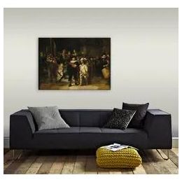 Leinwandbild Art for the home "Die Nachtwacht", braun (farbe bild(er): braun), B:100cm H:60cm, Bilder, Leinwandbild, die Nachtwache Rembrandt 100x70 cm
