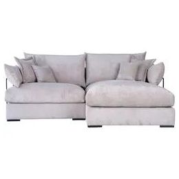 Ecksofa Home Affaire "Casa XXL L-Form, B: 247 cm", beige, B:247cm T:187cm, 100% Polyester, Sofas, Ecksofa, 4 Zierkissen, Mega-Sofa, in Cord oder Chenille-Struktur, Federkern