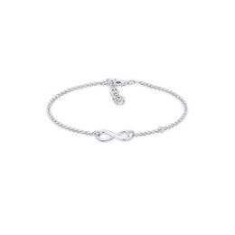 Armkette Elli DIAMONDS "Armband Infinity Diamant Wei&szlig; (0.015 ct) 925 Sterling Silber" Gr. 170, silber, Armb&auml;nder, Damen, Silber 925 (Sterlingsilber), Armkette