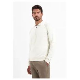 Stehkragenpullover NO EXCESS "NO EXCESS Half-Zip-Polo-Pullover Pullover Polo Half Zip Solid", Herren, Gr. M, kit, 90% Baumwolle, 10% Nylon, Pullover Stehkragenpullover