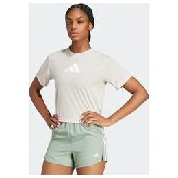T-Shirt Adidas PERFORMANCE "TRAIN ESSENTIALS BIG LOGO PERFORMANCE TRAINING", Damen, Gr. XXL, grau (wonder aluminium), Obermaterial: 70% Polyester, 30% Viskose, Rundhals, Shirts T-Shirt, Trainingsshirt, Feuchtigkeitsabsorbierendes Material
