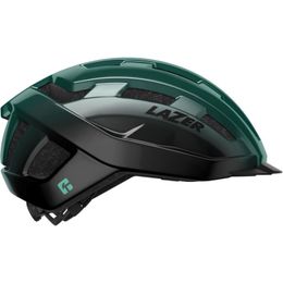 Fahrradhelm Lazer "City-Helm Codax KinetiCore", gr&uuml;n (dunkelgr&uuml;n schwarz), Helme, 100% Erzeugnis unbest Zusammensetzg EuZ., Fahrradhelm