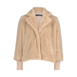 Outdoorjacke Betty Barclay "Outdoorjacke mit Pl&uuml;sch", Damen, Gr. 44, beige, Obermaterial: 100% Polyester PES., Jacken Outdoorjacke