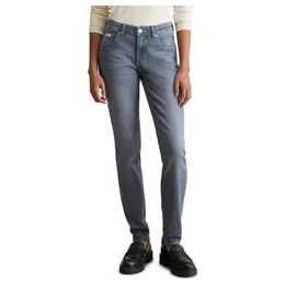 Marc O'Polo Slim-fit-Jeans MARC O'POLO DENIM "aus Organic Cotton-Mix", Damen, Gr. 30, L&auml;nge 30, light grau, Obermaterial: 98% Baumwolle, 2% Elasthan, unifarben, slim fit normal, Jeans Slim-fit-Jeans