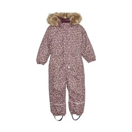 Schneeoverall Minymo "Schneeoverall MISnow", M&auml;dchen, Gr. 128, N-Gr, lila (fig), Obermaterial: 100% Polyester PES., Overalls Schneeoverall