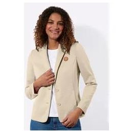 Jerseyblazer Casual Looks "Jersey-Blazer", Damen, Gr. 44, elfenbein, 97% Polyester, 3% Elasthan, Blazer