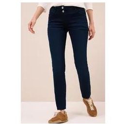 Regular-fit-Jeans Cecil "Style Scarlett", Damen, Gr. 30, L&auml;nge 32, schwarz (blau schwarz washed), Denim/Jeans, Obermaterial: 75% Baumwolle, 23% Polyester, 2% Elasthan. Futter: 52% Polyester, 48% Baumwolle, unifarben, regular fit kn&ouml;chellang, Jeans, im Five-Pocket Style