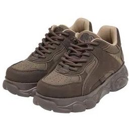 Trainingsschuh Buffalo "Buffalo CLD ECHO - VEGAN NUBUCK", Damen, Gr. 42, braun, beige, unifarben, Schuhe