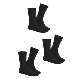 Socken Hudson "Socke Simply&sup3; 3-Pack", Damen, Gr. 39-42, schwarz (schwarz 0005), Obermaterial: 80% Baumwolle CO. 18% Polyamid PA. 2% Elasthan EL., Socken Socken