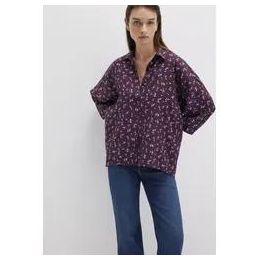 Langarmbluse Mavi "LONG SLEEVE SHIRT", Damen, Gr. S, winetasting floral print, 100% Viskose, Jacquardmuster, oversize normal, eng 1-Knopf-Manschette, Blusen, Print Bluse