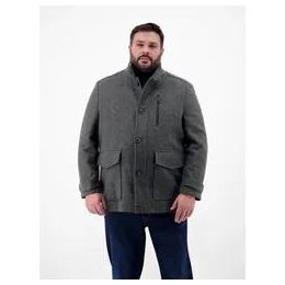 Wollmantel Lerros "Kurzmantel f&uuml;r Herren in Gro&szlig;en Gr&ouml;&szlig;en", Herren, Gr. 5XL, graphit, 61% Polyester, 32% Wolle, 3% Polyamid, 2% Polyacryl, 2% Viskose, M&auml;ntel