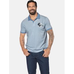 Poloshirt Jan Vanderstorm "Poloshirt LINDHEIM", Herren, Gr. XL, blau (hellblau), Obermaterial: 100% Baumwolle CO., Shirts Poloshirt