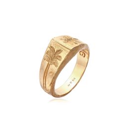 Siegelring HAZE & GLORY "Ring Herren Siegelring - Coconut Society 925 Silber" Gr. 64, gold, Fingerringe, Herren, 64, Silber 925 (Sterlingsilber), Siegelring
