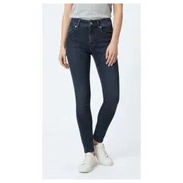 Skinny-fit-Jeans Pepe Jeans "SKINNY JEANS MW", Damen, Gr. 31, L&auml;nge 32, tiefblau, Denim/Jeans, Obermaterial: 84% Baumwolle, 15% Polyester, 1% Elasthan, skinny fit lang, Jeans, in verschiedenen Waschungen