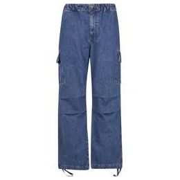 Stoffhose 2Y STUDIOS "2Y Studios Alan Cargo Jeans", Herren, Gr. 30, Normalgr&ouml;&szlig;en, midblau, 100% Baumwolle, unifarben, relaxed fit, Hosen Stoffhose